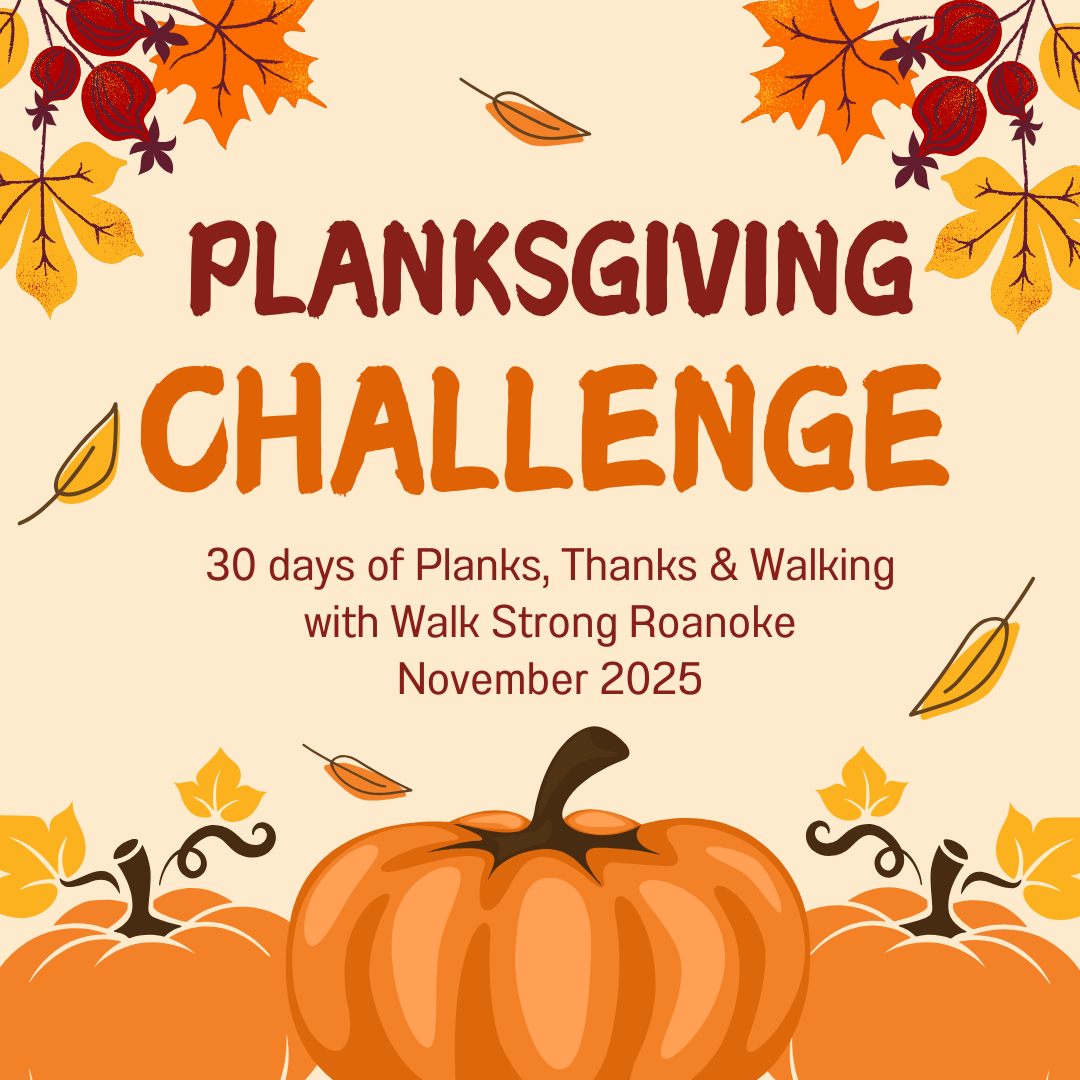 Nov 2025 Planksgiving Challenge with planks, walking and thanks ...
